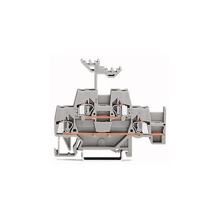 Wago DOUBLE-DECK TERM BLOCK, THROUGH/THROUGH W/ JUMPER, GRAY 280-520 | Zoro