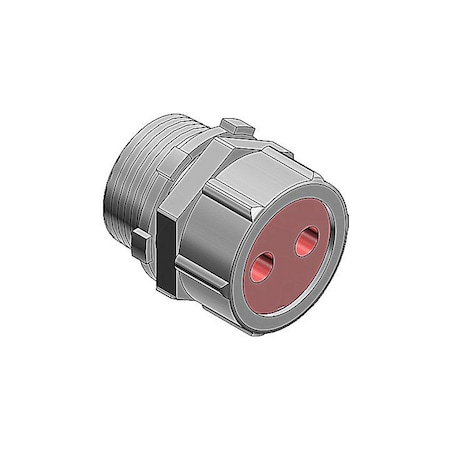 Abb 1/2" LT STRAIN RELIEF CONN, STEEL 0.210-0.230" 2 HOLES, 637938 | Zoro