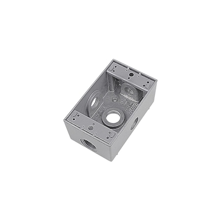 Abb Weatherproof Electrical Box, 1-Gang, 17.3 Cu. In., Color: Silver ...