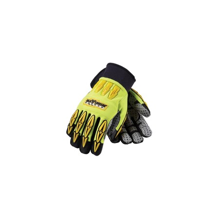 Pip MAD MAX II, HV YLW, GRY.DOTTED SYNTHETIC LEATHER PALM, PK 72 120 ...