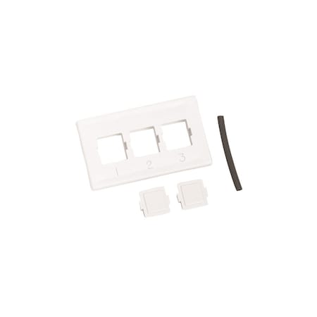 COMMSCOPE ENTERPRISE SOLUTIONS 3-PORT FACEPLATE FOR STEELCASE,FURNITURE ...
