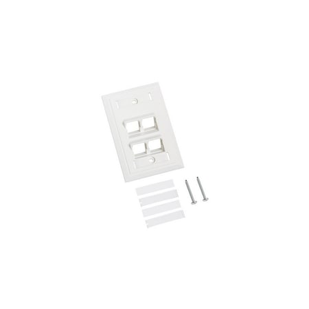 Commscope ANGLED FLUSH MOUNTED FACEPLATE, WHITE, 107713604 M14AS-262 | Zoro