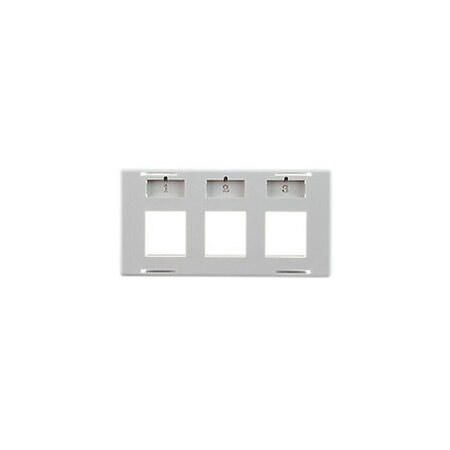Commscope 3-PORT FACEPLATE WITH ICONS, FOR MODULAR FURNITURE, GRAY ...