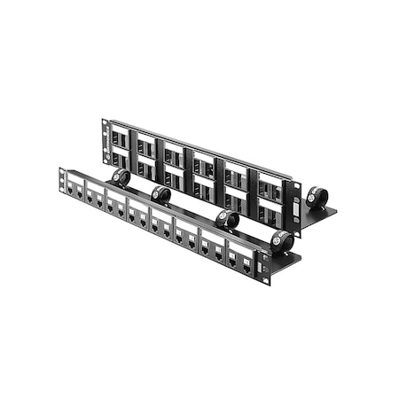 Ortronics 24-PORT SHIELDED CAT 6A PANEL, WITH CLARITY JACKS INCLUDED ...
