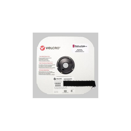 Velcro Brand Hook and Loop Tie 1 Wide Loop with Adhesive Heavy Duty, 25 ...