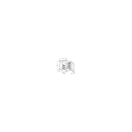 Belden 48" WALL MOUNT ENCLOSURE, 25U, 6" DEPTH W/ SOLID DOOR, AND LOCK ...