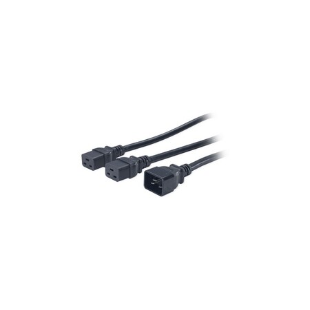 Apc POWER CORD SPLITTER, C20 TO (2) C19, 6FT (1.8M), AP9898 | Zoro