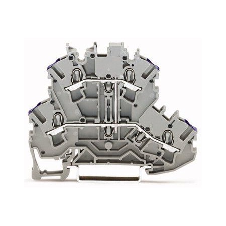 Wago DOUBLE DECKER TERMINAL BLOCK, 4C THROUGH L INTERNAL, GRAY 2002 ...