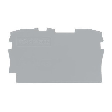 Wago END PLATE FOR 2002-1201, 0.8MM GREY, 2002-1291 | Zoro
