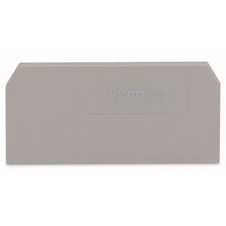 Wago TERMINAL BLOCK END COVER, SPRING CLAMP 5 MM, GRAY 280-308 | Zoro
