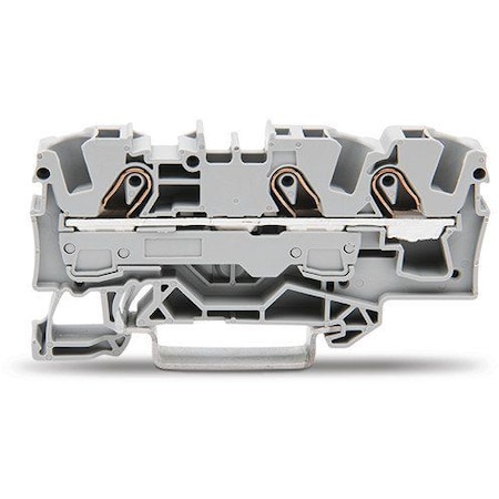 Wago 3-COND THRU TERMINAL BLOCKS, 20-8 AWG GREY, 2006-1301 | Zoro