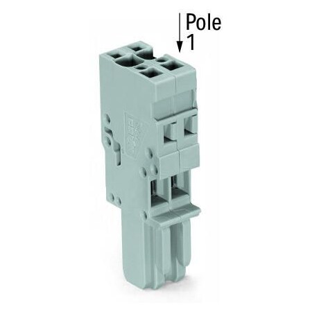 WAGO CORPORATION 1-CONDUCTOR FEMALE PLUG,2 POLE GREY, (769-102) | Zoro