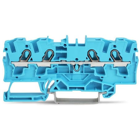 Wago 4-COND THRU TERMINAL BLOCKS, 20-10 AWG BLUE, 2004-1404 | Zoro