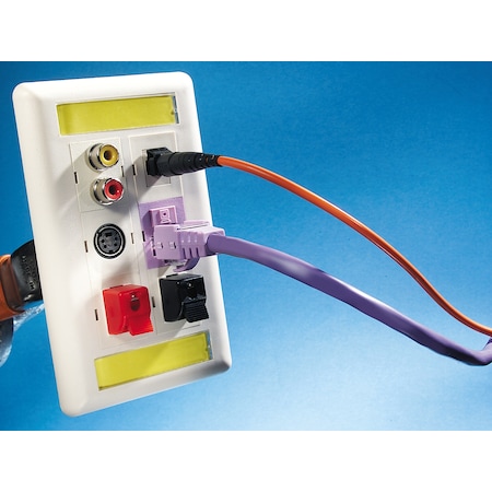 Ortronics 1-PORT MOD JACK 110 6W6P UTP, USOC TRACJACK, WIREMOLD IVORY ...