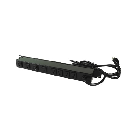 Wiremold 8-REAR OUTLET POWER STRIP, 19" RACKMOUNT 6' CORD, ON/OFF ...