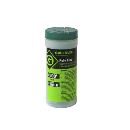 Greenlee POLY LINE BUCKET 500 FEET, 210 LBS. AVG BREAKING STRENGTH ...