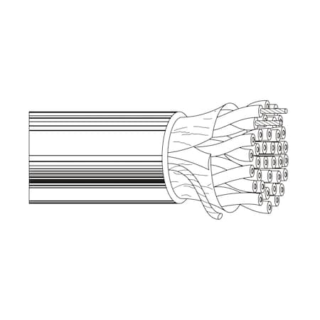 Belden Multi-Conductor Cable, AWM, 24 AWG, 6 C, Chrome, PVC, Stranded ...
