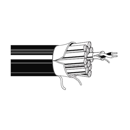 Belden Multi-Conductor Cable, TNC, 24 AWG, 16 C, Matte Black, PVC ...