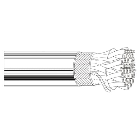 Belden Multi-Conductor Cable, AWM, 28 AWG, 26 C, Chrome, PVC, Stranded ...