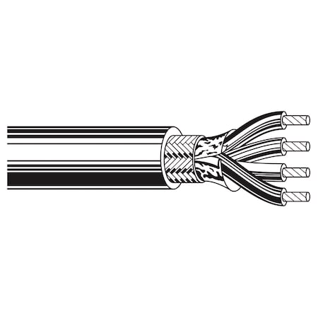 Belden Multi-Conductor Cable, AWM, 22 AWG, 7 C, Chrome, PVC, Stranded ...