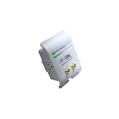 Itw Linx 2-OUTLET SURGE SUPPRESSOR WITH, NOISE & 2 PHONE JACK RJ45/RJ11 ...