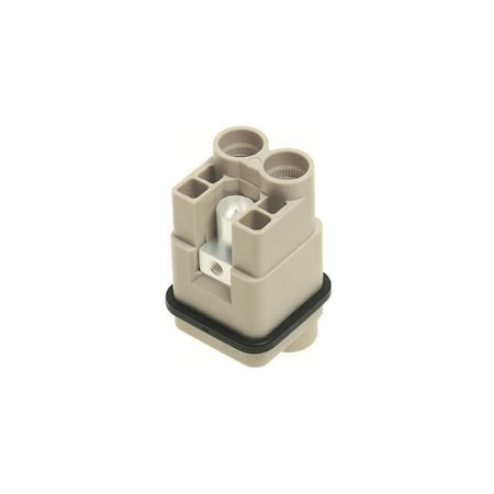 Harting HAN Q 2/0-F CONNECTOR, 4-6 MM SQUARED, (10 MM SQUARED OPT ...