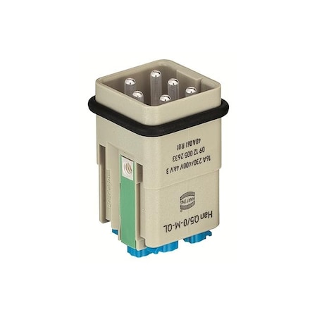 Harting HAN Q 5/0 INSERT MALE QUICK, LOCK, 9120052633 | Zoro