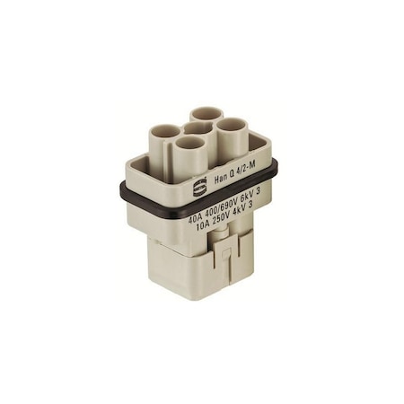 Harting HAN Q 4/2 MALE INSERT CRIMP, TERM, 9120063041 | Zoro