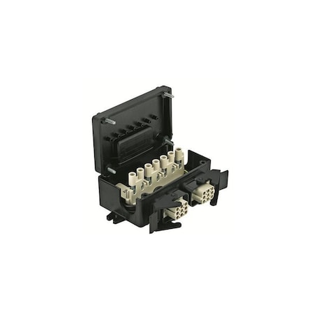 Harting HAN POWER S - 2 X HAN Q 8/0, HOUSING BULKHEAD, MOUNT 9120084802 ...