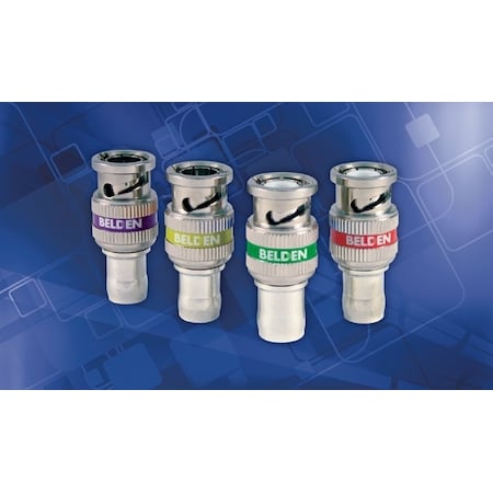 Belden RG6 PLEN SIZE 2 BNC HD CONN, 1-PC COMPRESSION POL. NICKEL ...