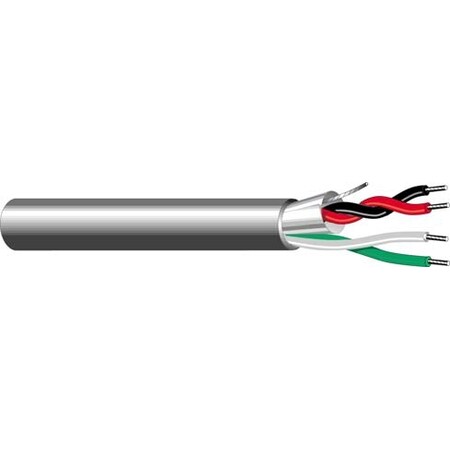 West Penn Wire Multi-Conductor Cable, 22 AWG, 4 C, Gray, PVC, Stranded ...