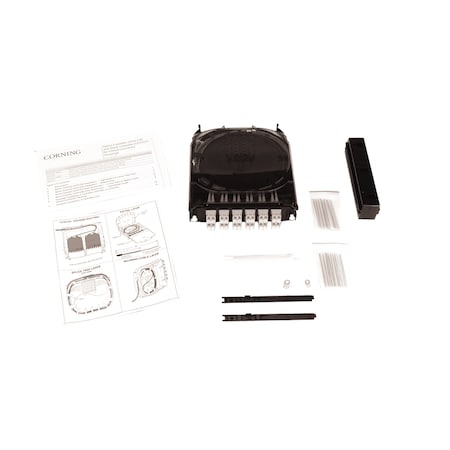 Corning CCH SPLICE CASSETTE OS2 LOADED, PANEL & PIGTAILS, 12F LC-DUPLX ...