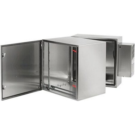 Nvent Hoffman PROTEK DBL-HINGE WALL CAB, 26U, SOLID DOOR, AC, NEMA 4 ...