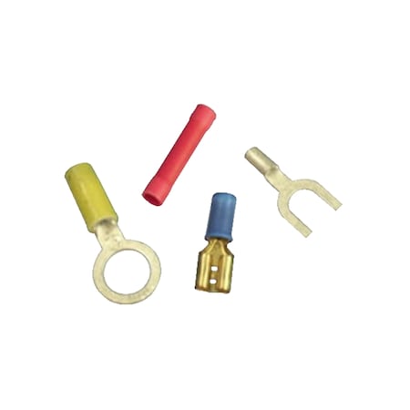 Burndy RING TERMINAL NYLON 26 - 20, AWG 3 - 4 AWG STUD AMBER, ROHS ...