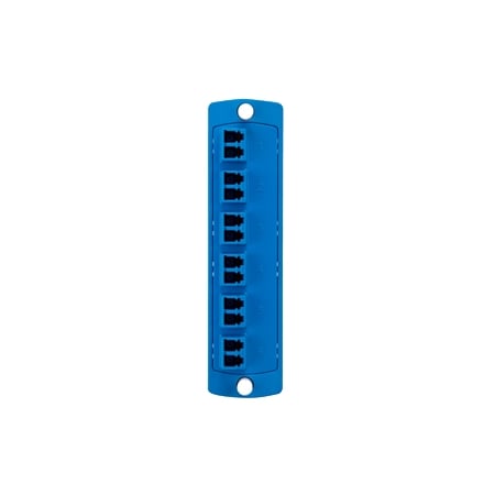 Leviton LC DUPLEX SM PLATE WITH SIX, COUPLERS OS2 BLUE CERAMIC, SLEEVE ...