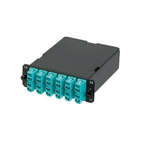 Panduit 24 FIBER CASSETTE 50/125 OM4, LC DUPLEX TO MPO, FCZ-24-10BY | Zoro