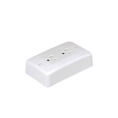 Panduit Electrical Box, Low Profile Surface Mount, 2 Outlets, Off White ...