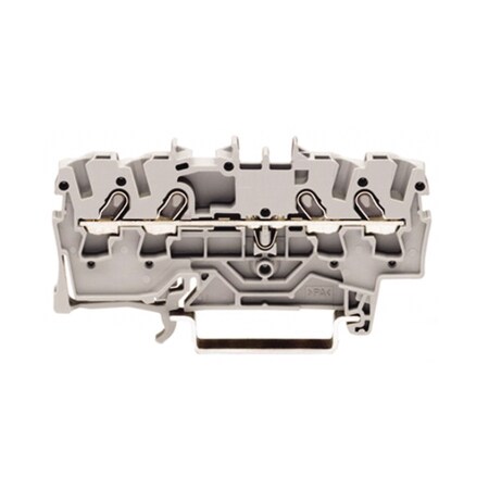 Wago 4 COND THRU TERMINAL BLOCKS, 14 AWG -22 AWG GRY, 2001-1401 | Zoro