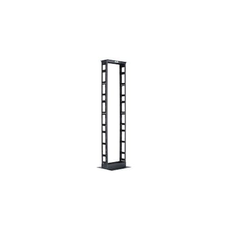 Panduit 2-POST RACK FLOOR MOUNT, 96.0"H X 20.3"W X 6"D CHANNEL, BLACK ...