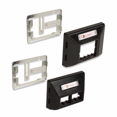 Siemon 1-PORT MODULAR FURN. UNLOADED, ACCEPTS 1 COUPLER CT SERIES, GRAY ...