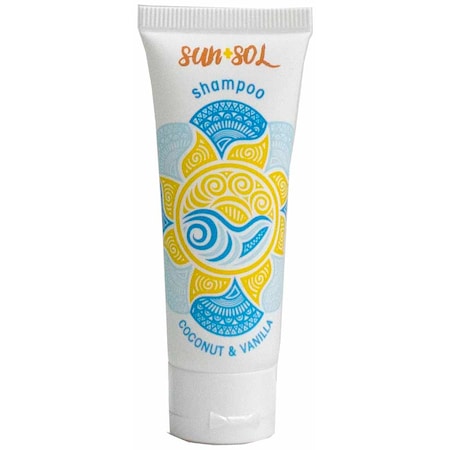 Sun+Sol Shampoo, 30ml Tube w/Flip Top Cap, Coconut and Vanilla, PK 300 ...