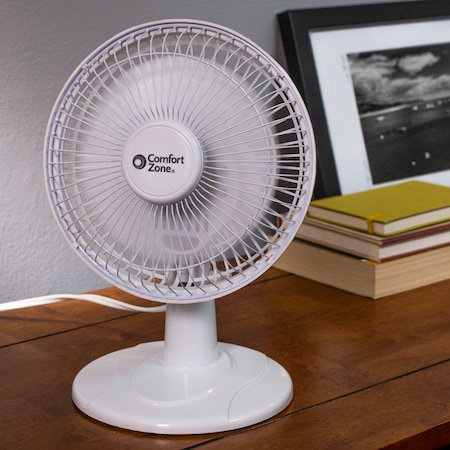 Comfort Zone 6 in. 2-Speed Desk Fan CZ6D | Zoro