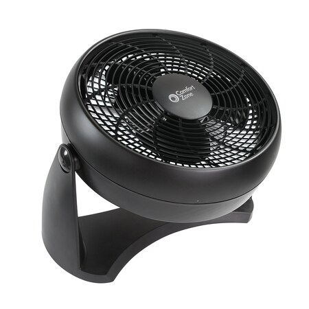 Comfort Zone Table Turbo Fan/Air Circulator, 3 Speed, 10" Black CZHV10T ...