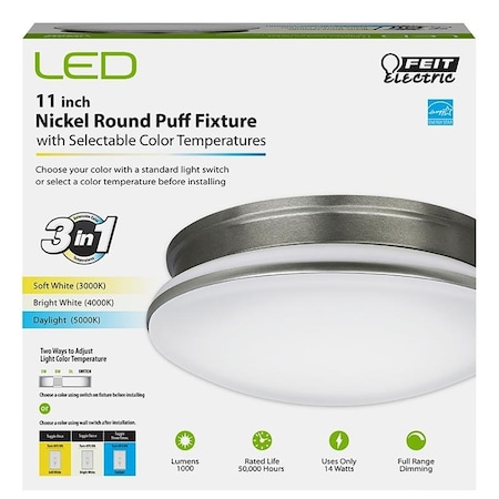 Feit Electric Ceiling Fixture, 120 V, 14 W, LED Lamp, 1000 Lumens ...
