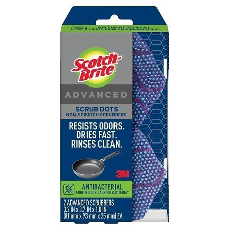 Scotch-Brite Scrub Dots Advanced Anti-Bacterial Non-Scratch Scrubber ...