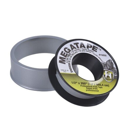 Hercules Thread Sealant Tape, 260 in L, 1/2 in W, PTFE, Gray 15050D | Zoro