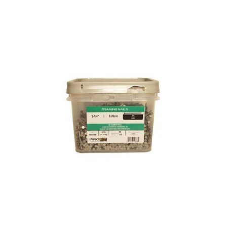 Pro-Fit Common Nail, 3-1/4 in L, 12D, Brite Finish 53189 | Zoro