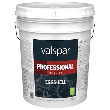 Valspar Professional Series 04500008 Interior Paint, Eggshell, HiHide ...