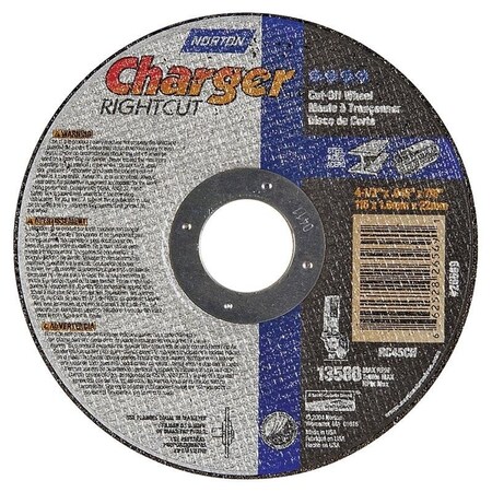 Norton Co CutOff Wheel, 412 in Dia, 0045 in Thick, 78 in Arbor, 36 Grit ...