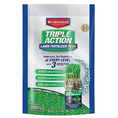 Bioadvanced Triple Action Lawn Fertilizer Plus, Granular, 12 lb Bag ...